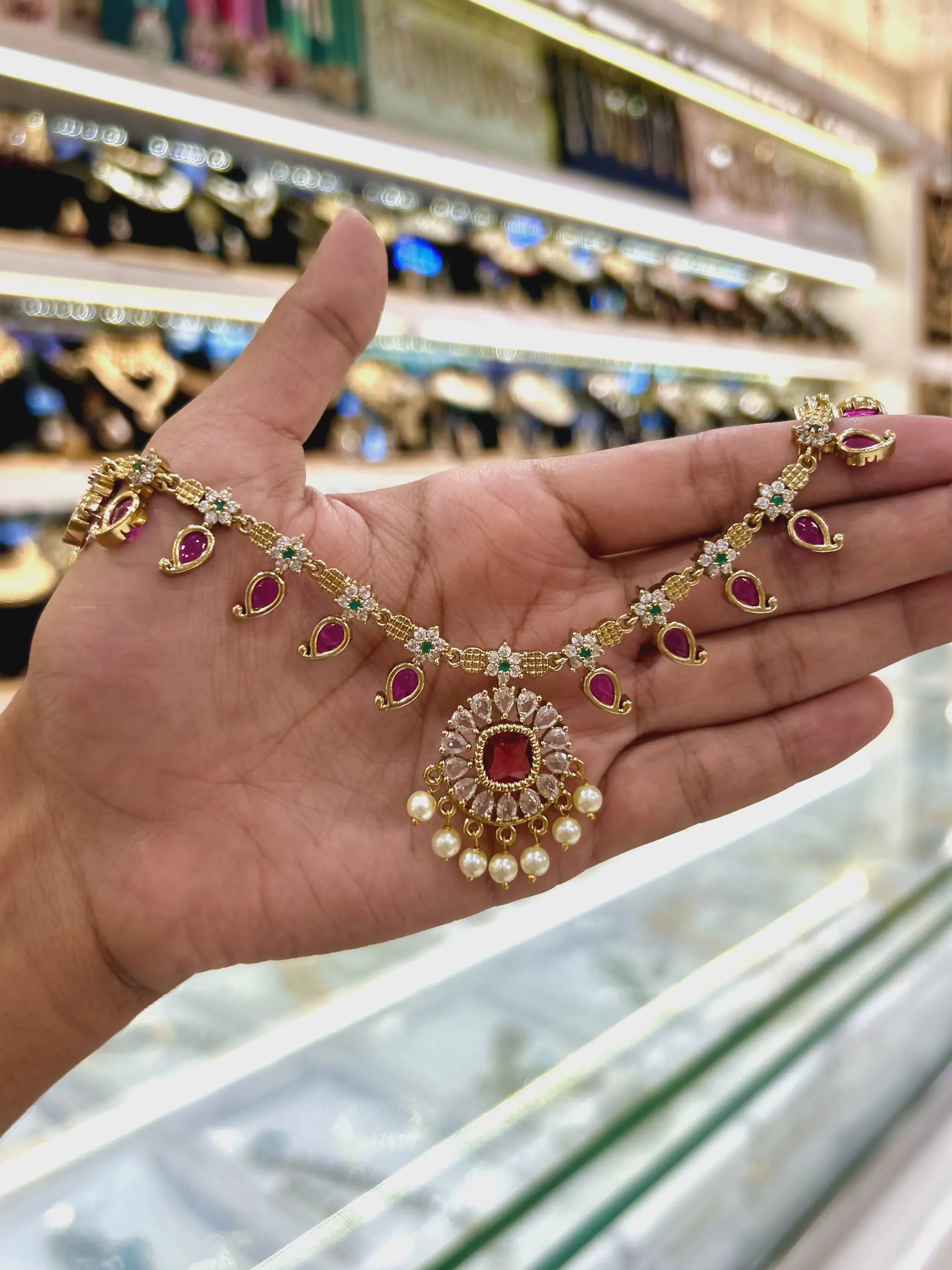 TRADITIONAL MANGO DESIGN NECKLACE SET