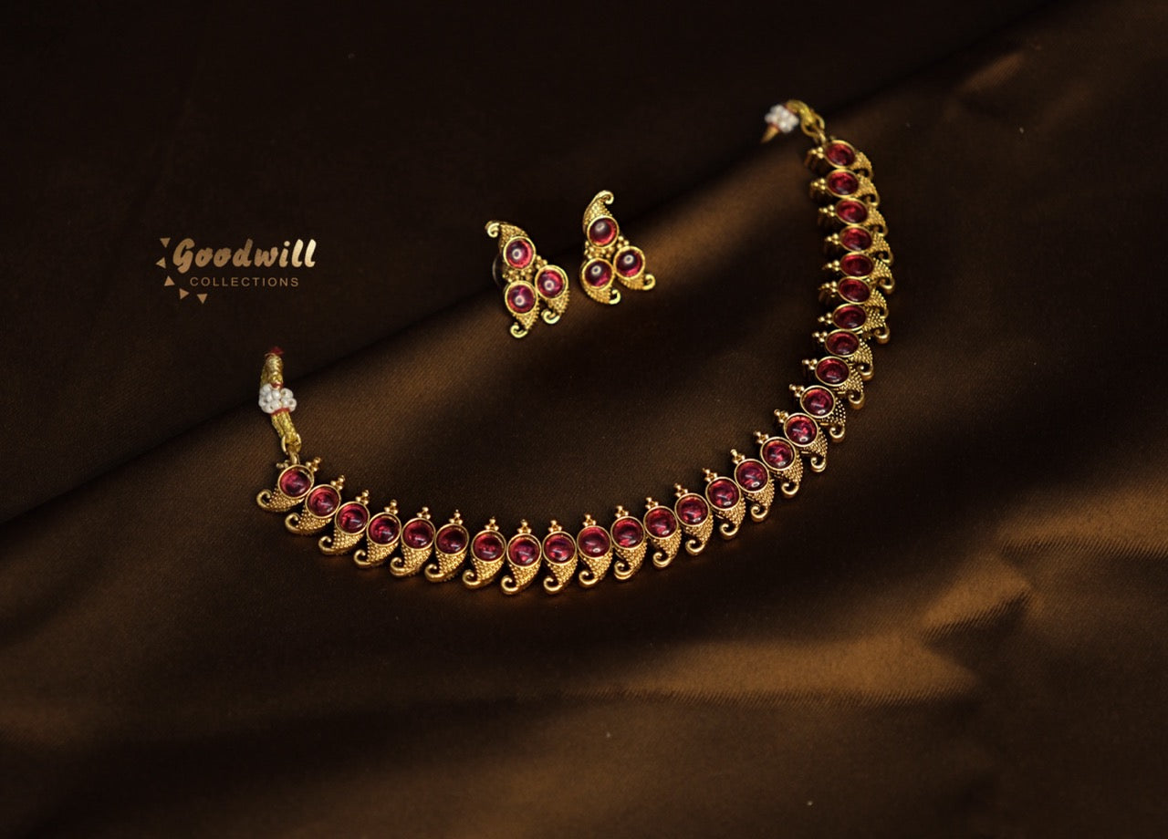 REVERSIBLE DOUBLE SIDE KEMP NECKLACE SET